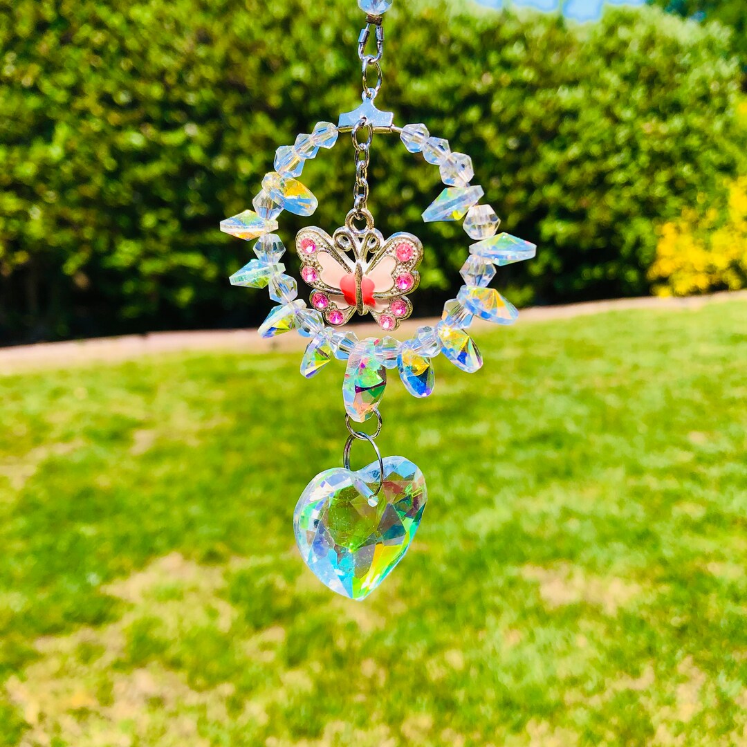 Crystal Suncatcher Window Crystal Prism Rainbow Maker Hanging Light ...