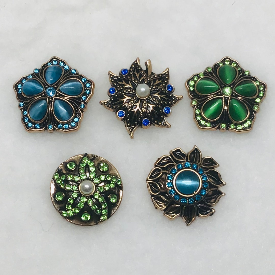 Rose Gold Snap Buttons; Interchangeable 18mm Snap Buttons: Snap Button ...