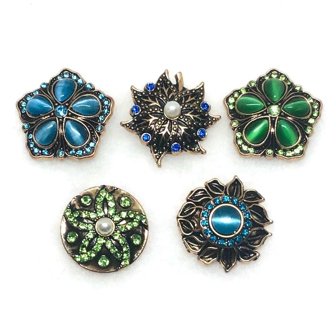 Rose Gold Snap Buttons; Interchangeable 18mm Snap Buttons: Snap Button ...