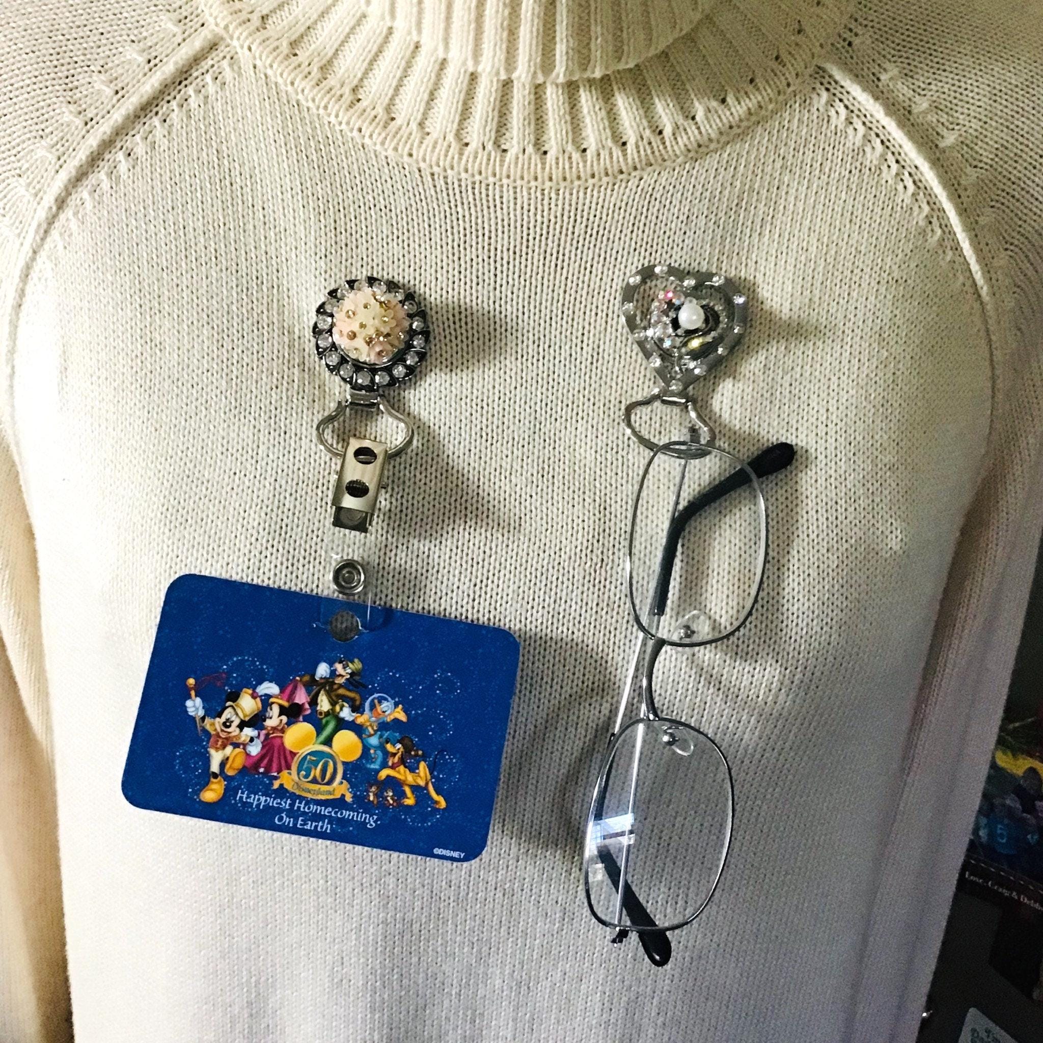 Magnetic Interchangeable Snap Button Holder for Eyeglasses or ID Badges ...
