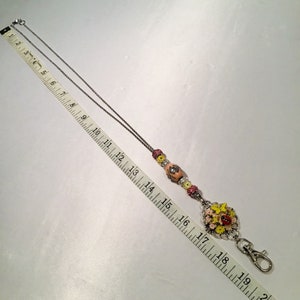 Butterfly Snap Button Lanyard Beaded Breakaway Lanyard, ID Lanyard ...