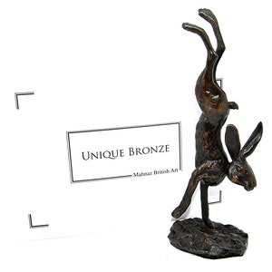 Hot Cast Solid Bronze Posing Hare - Etsy