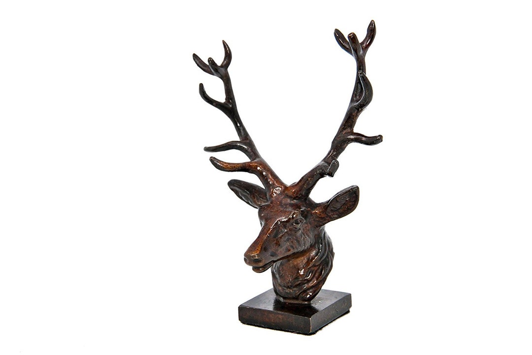 Hot Cast Solid Bronze Stags Head - Etsy