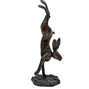 Hot Cast Solid Bronze Posing Hare - Etsy