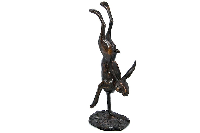 Hot Cast Solid Bronze Posing Hare - Etsy