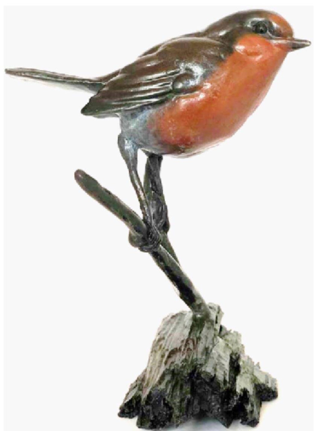 Robin on Branch by Steve Langford Solid Bronze Sculpture - Etsy