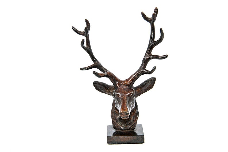 Hot Cast Solid Bronze Stags Head - Etsy
