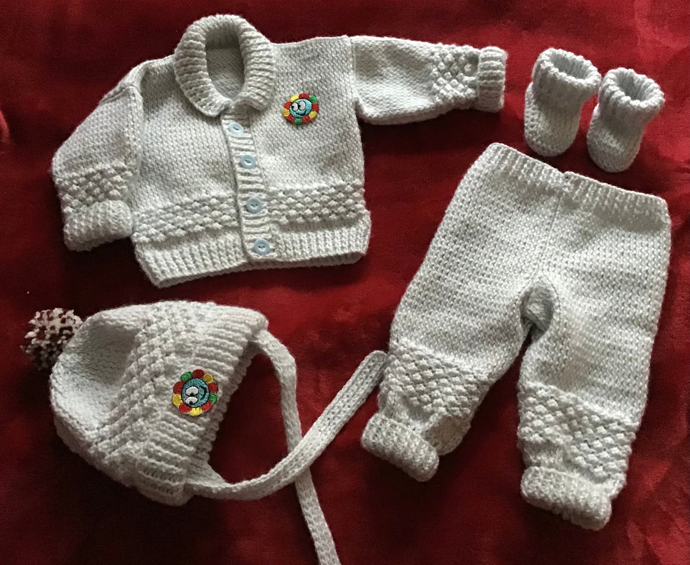 Boy's Pdf Knitting Patt 4 Pce Set in All 3 Sizes Prem - Etsy