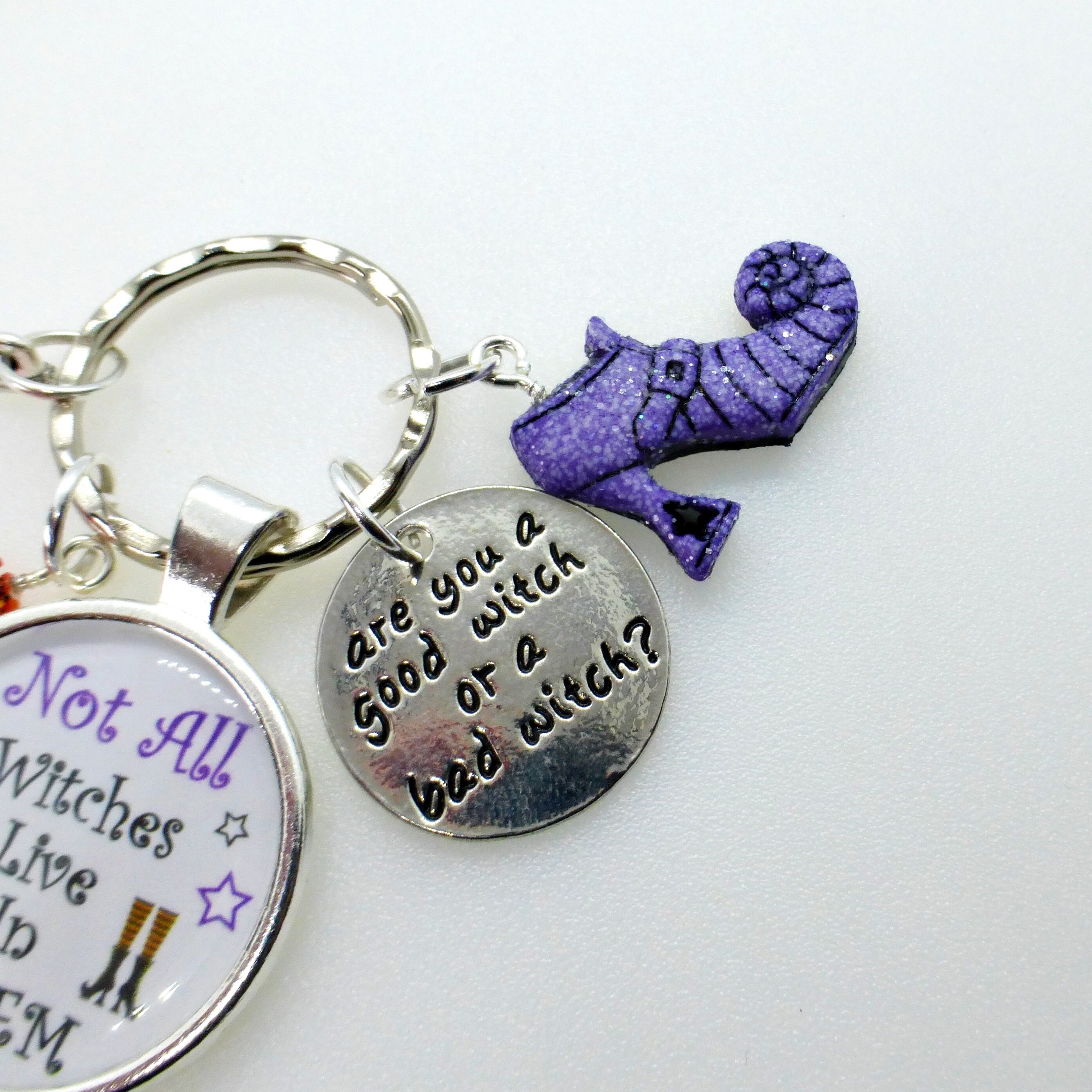 Witch Keyring Witch's Keyfob Halloween Keychain Not All | Etsy