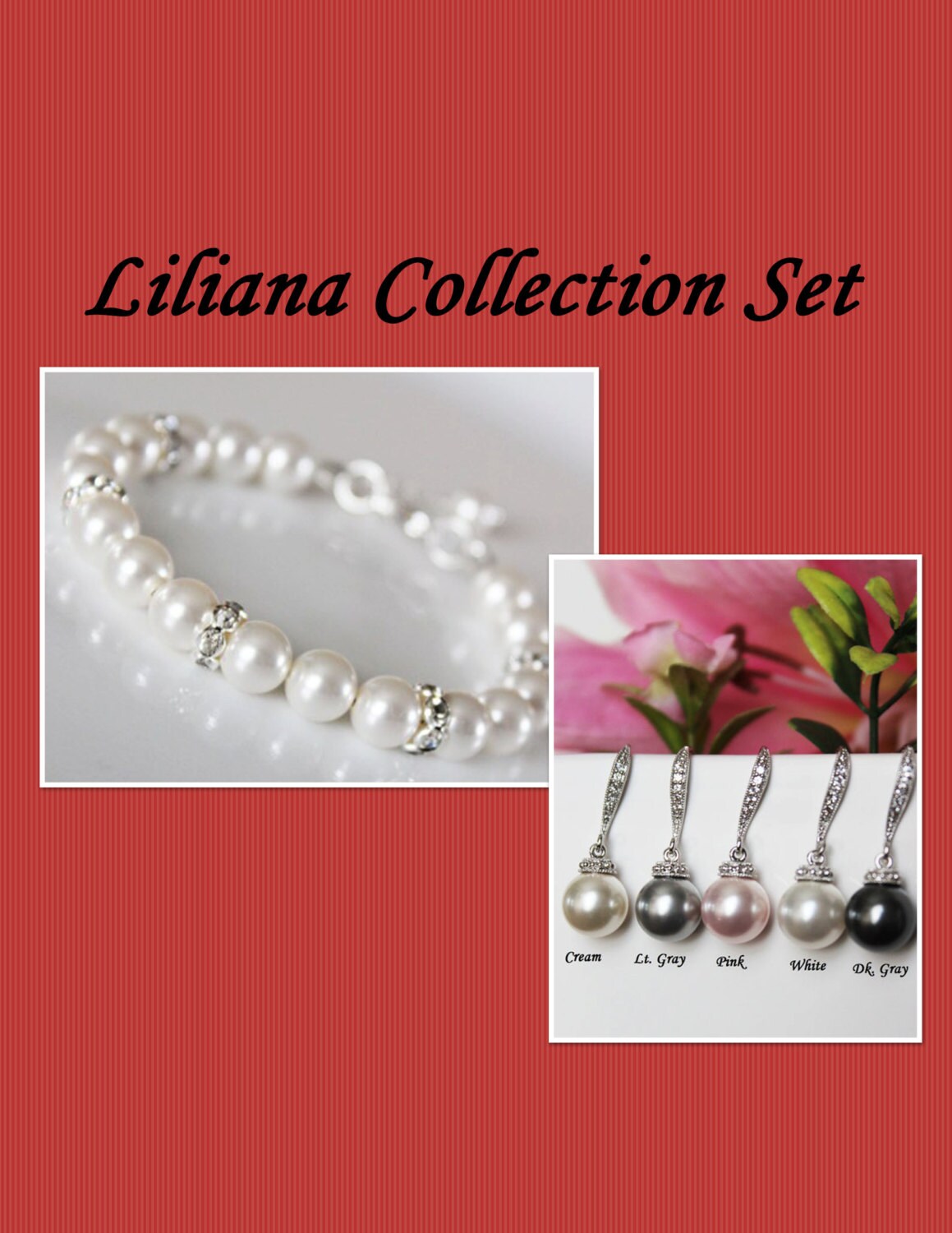Classic Swarovski Crystal Pearl Wedding Bracelet and Matching Wedding ...