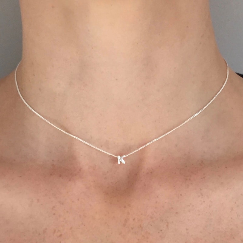 Initial Necklace - Etsy