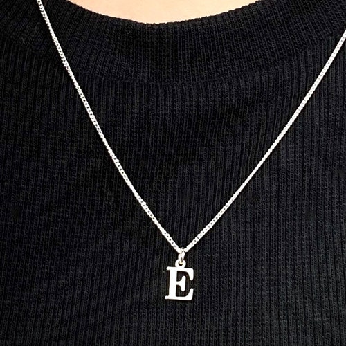 Silver Letter Necklace Silver Initial Necklace Personalised - Etsy UK