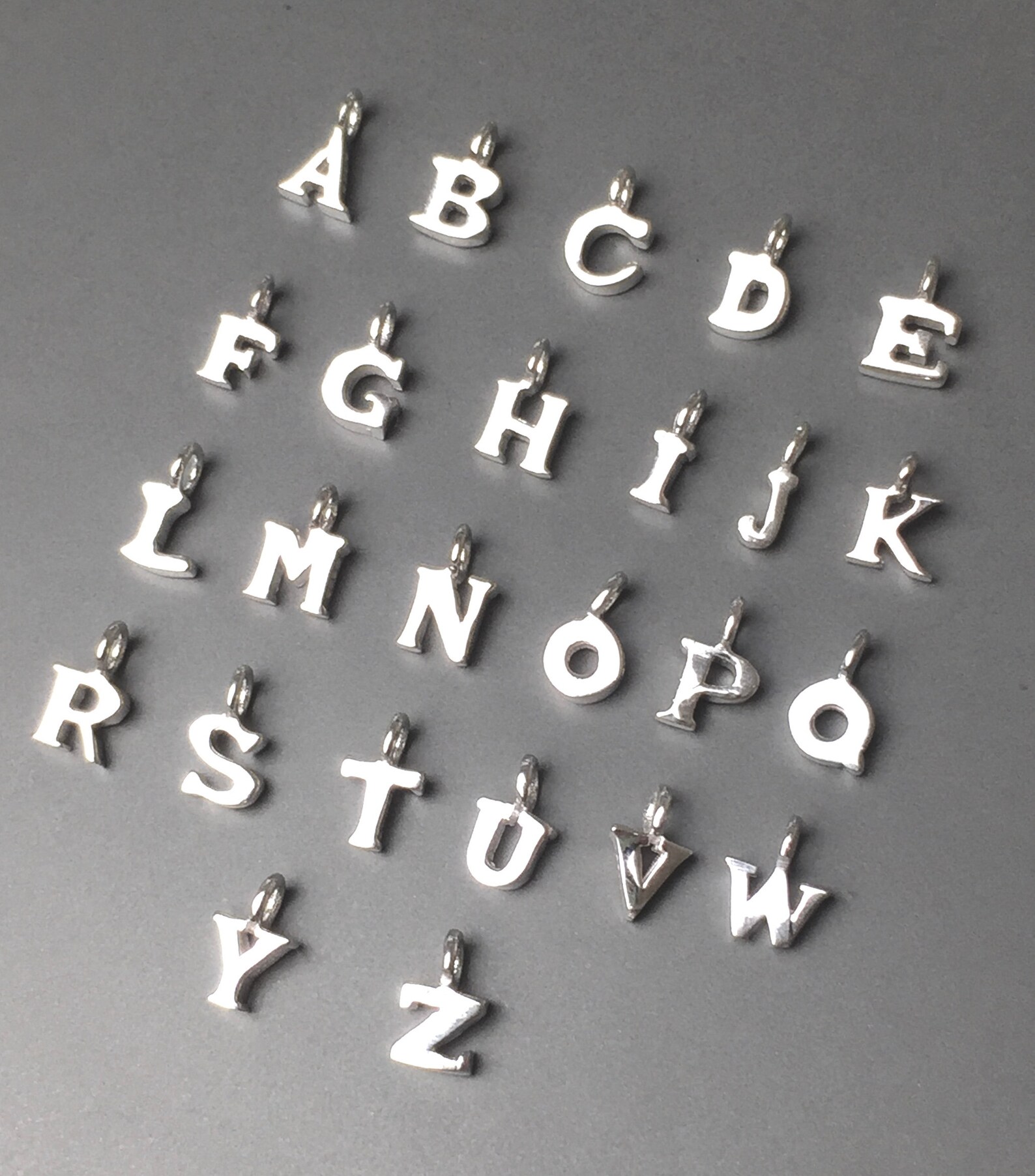 Sterling Silver Birthstone & Initial Bracelet Initial - Etsy