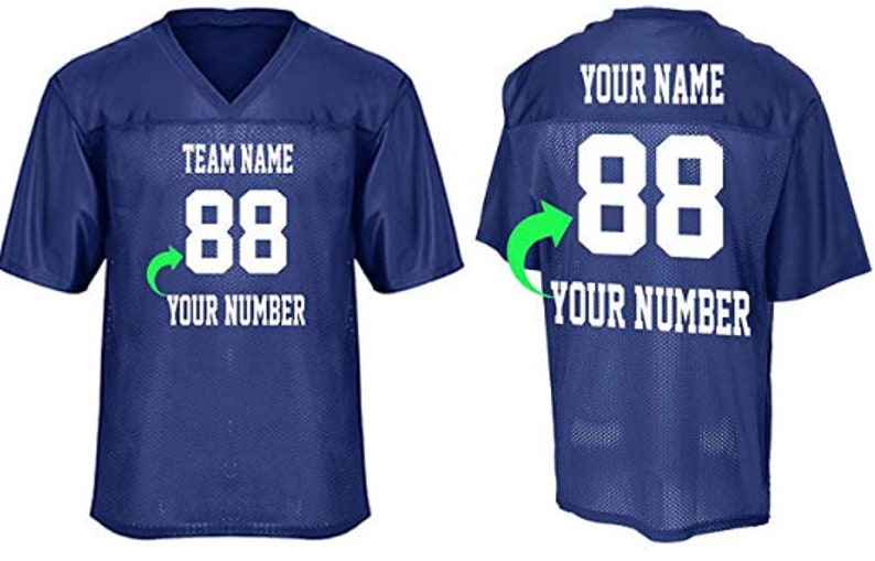 Customize Your Own Football Jersey With Your Name and Team - Etsy