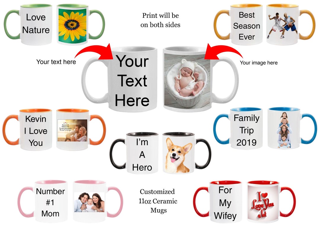 Personalized Mugs Custom Made Coffee Mug 11oz Ceramic Customized Mug ...