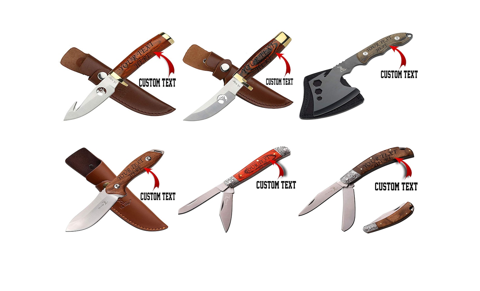 Personalized ELK Ridge Fixed Blade Knife Different Custom - Etsy