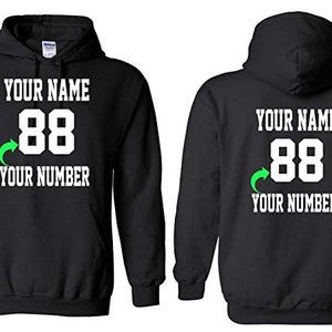 Personalized Hoodie With Custom Name and Number Unique Stylish Team ...