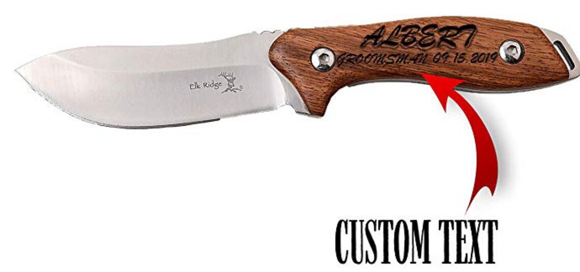 Personalized ELK Ridge Fixed Blade Knife Different Custom | Etsy