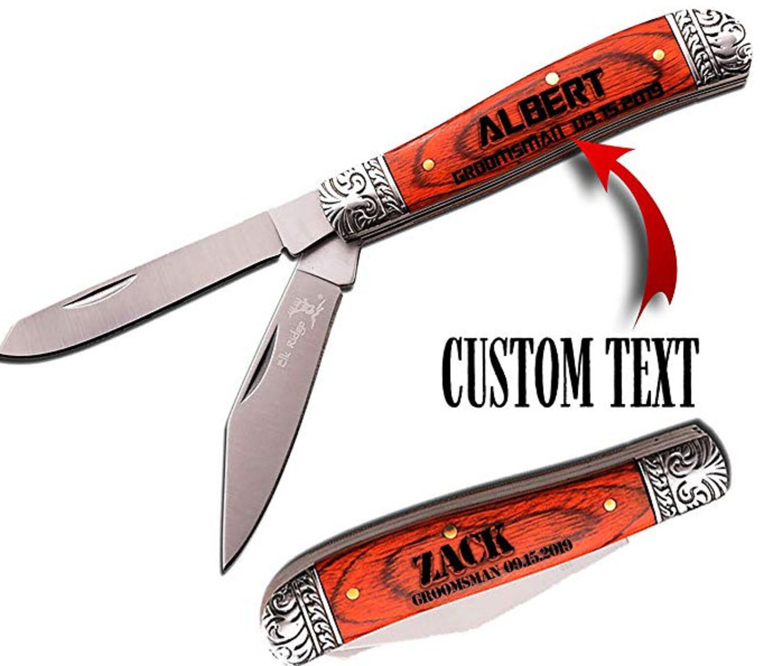 Personalized ELK Ridge Fixed Blade Knife Different Custom - Etsy