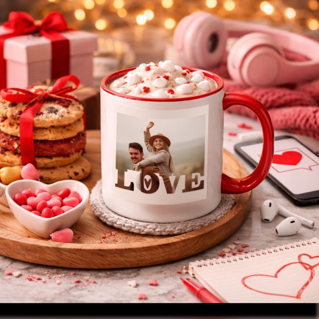 Love Frame Custom Mug Personalized Photo & Text Coffee Mug Add Your ...