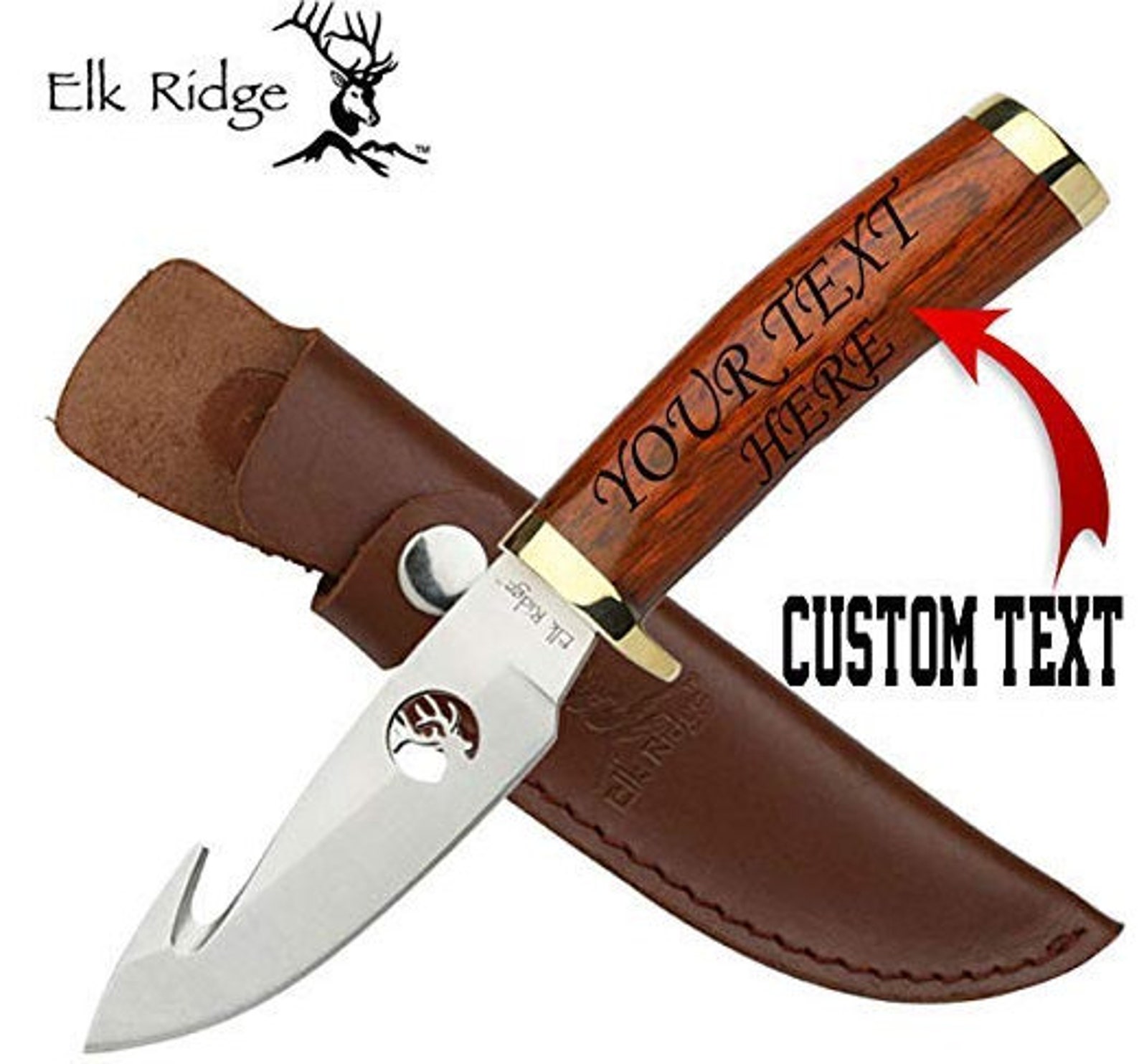 Personalized ELK Ridge Fixed Blade Knife Different Custom | Etsy
