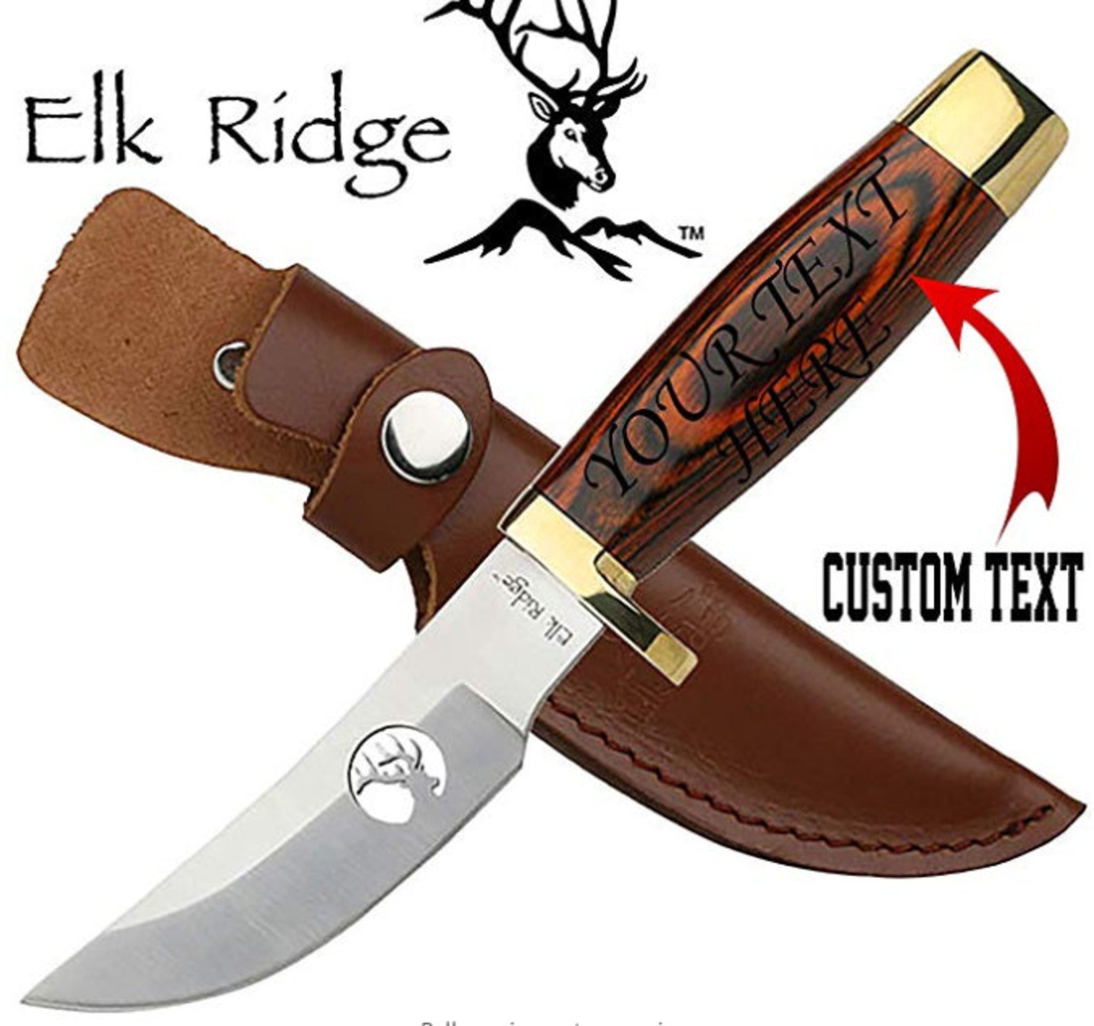 Personalized ELK Ridge Fixed Blade Knife Different Custom - Etsy