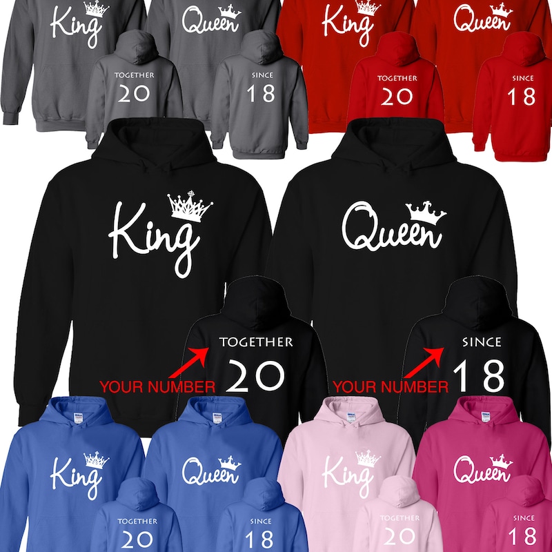 King And Queen Hoodies