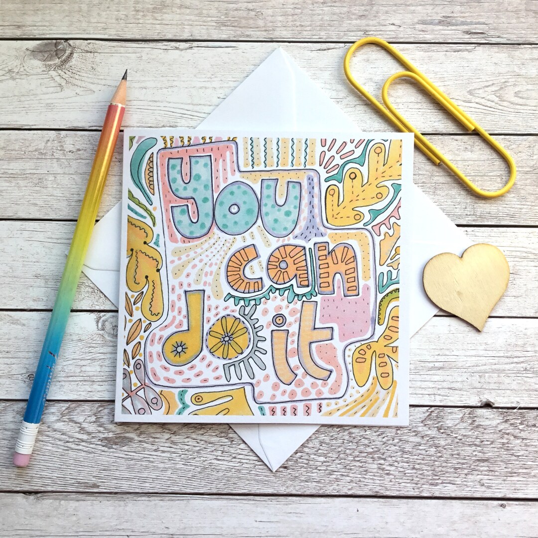 You Can Do It Card Good Luck Card Believe in Yourself - Etsy UK