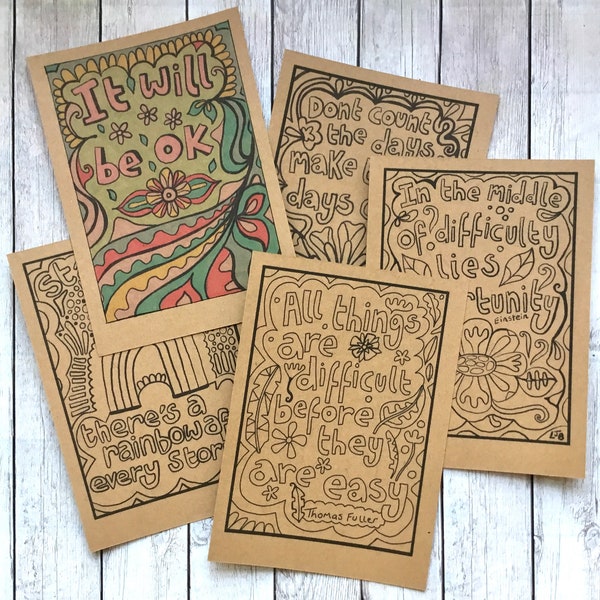 Motivational Postcards - Etsy UK