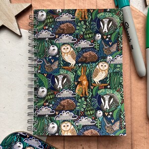 Woodland Animal Notebook, A6 Pocket Notepad, Lined Pad, List Pad, Mini ...