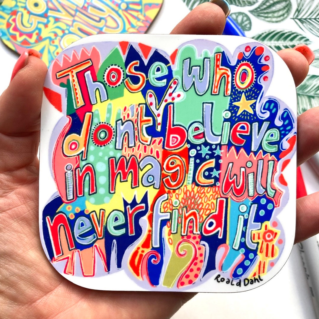Roald Dahl Quote Coaster, Colorful Pattern, Friendship Gift - Etsy