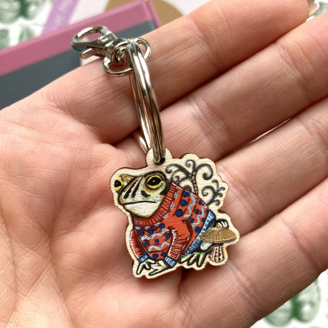 Toad Keyring, Quirky Toad Key Fob, Toads in Jumpers, Toad Lover Gifts ...