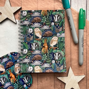 Woodland Animal Notebook, A6 Pocket Notepad, Lined Pad, List Pad, Mini ...