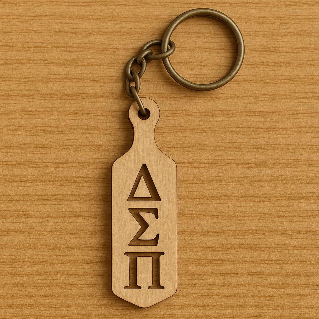 Mini Custom Greek Letter Paddle Keychain – Laser Cut Basswood - Etsy