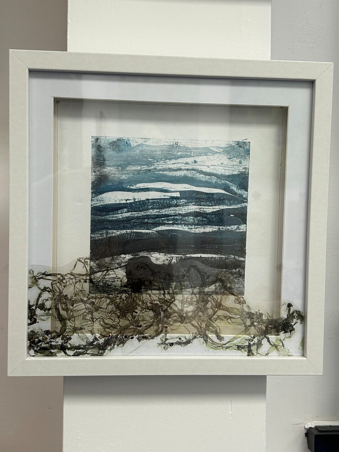 Original First Collagraph Print in Frame Cornish Landscape & Seaweed by ...