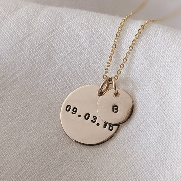 Birth Date Necklace - Etsy