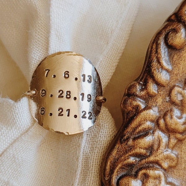 Custom Stamped Ring - Etsy