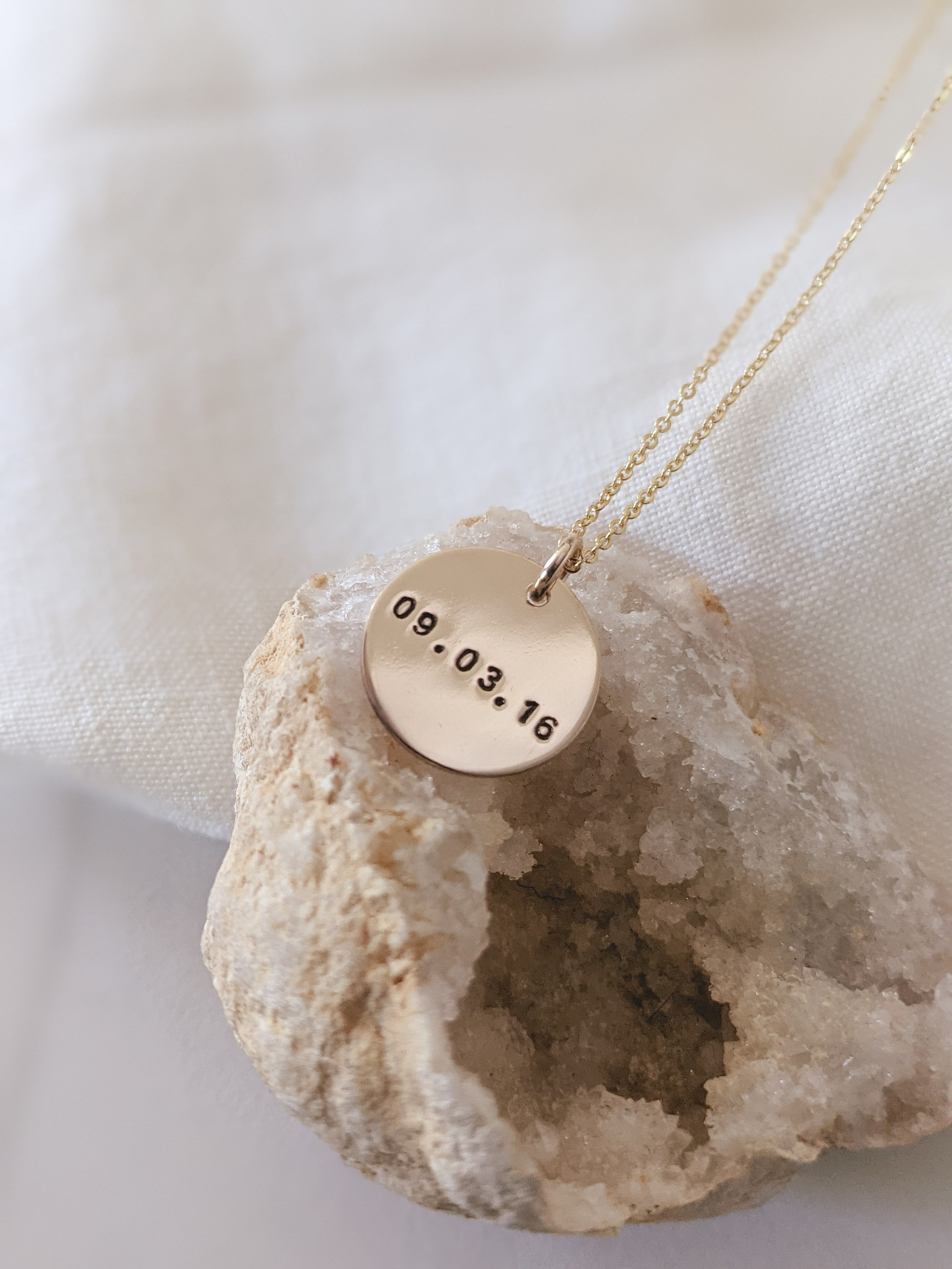 Custom Date Necklace,14k Gold Filled, Sterling Silver, Personalized ...