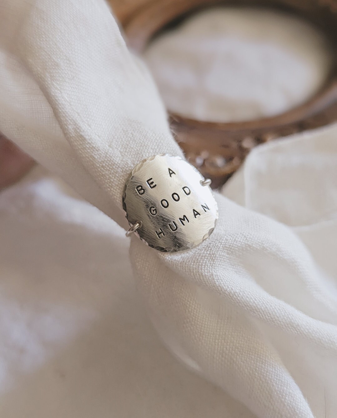 Be A Good Human Ring, Inspirational Jewelry, Be Kind, Gold Filled ...