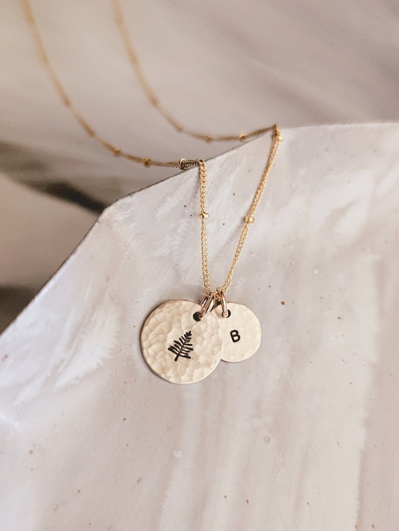Tree Necklace in Gold Filled Sterling Silver, Evergreen Tree Jewelry ...