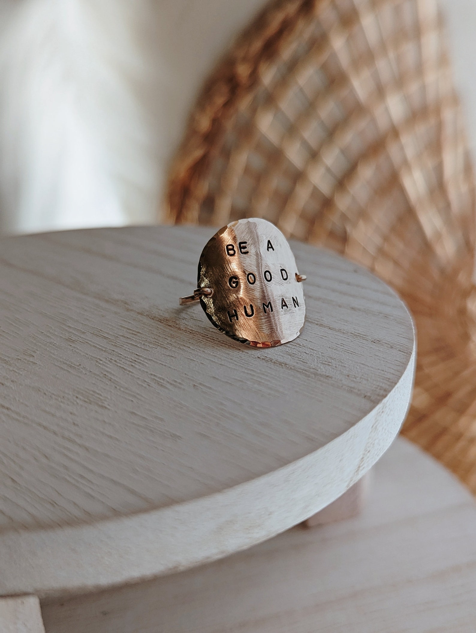 Be A Good Human Ring, Inspirational Jewelry, Be Kind, Gold Filled ...
