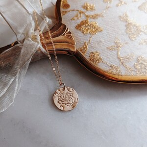 June Birthday Necklace, Rose Flower Jewelry, Birth Month, Gold Filled ...