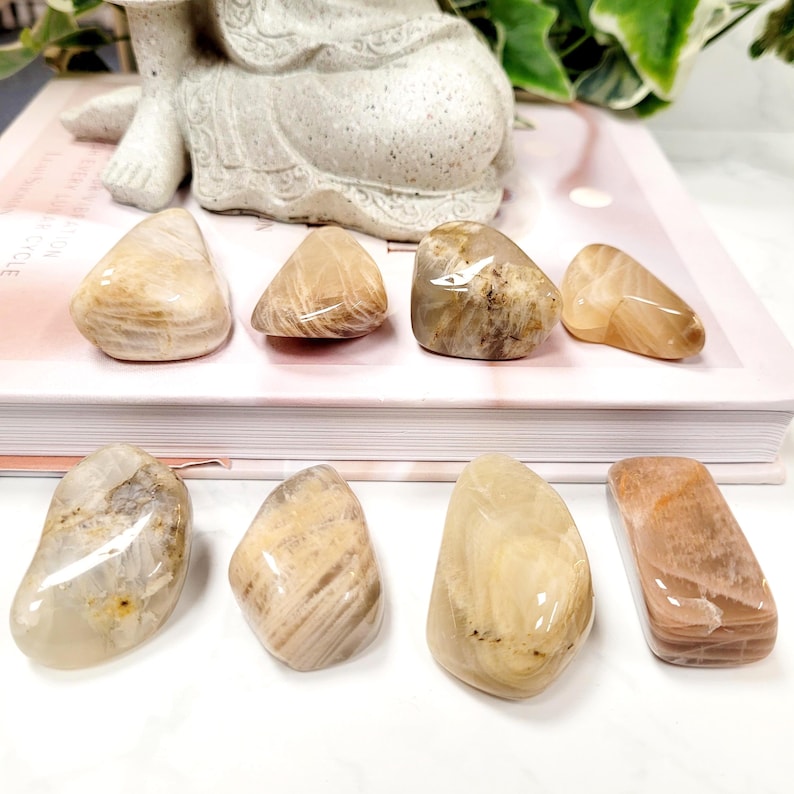 Extra Large Moonstone Crystal Tumblestones • Ethically Sourced - Etsy UK