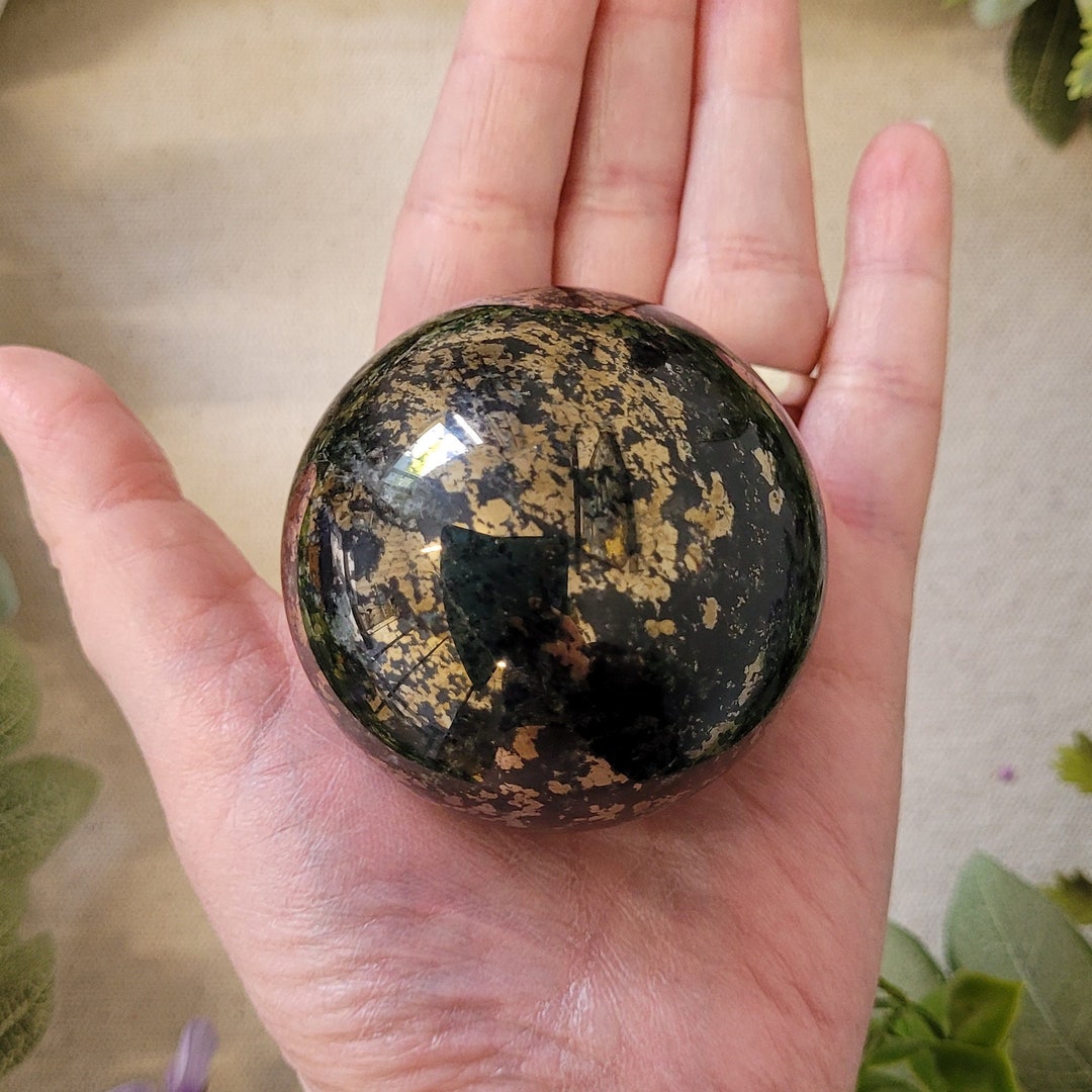 Healers Gold Sphere apache Gold Ethically Sourced - Etsy