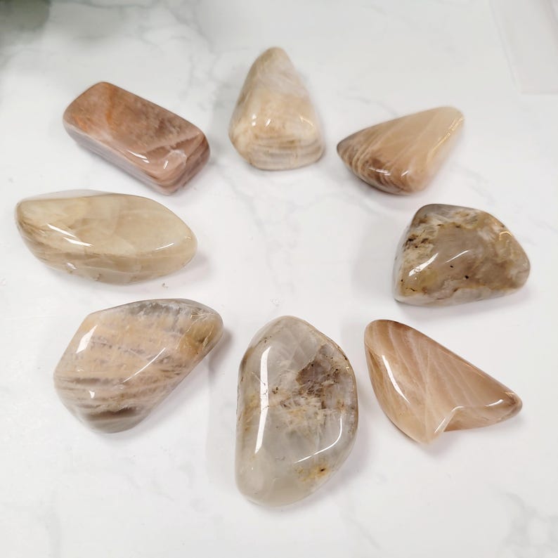 Extra Large Moonstone Crystal Tumblestones • Ethically Sourced - Etsy UK