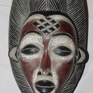 Vintage Sese Congo-zaire Mask/decorative African Wall Mask/sese Wooden ...