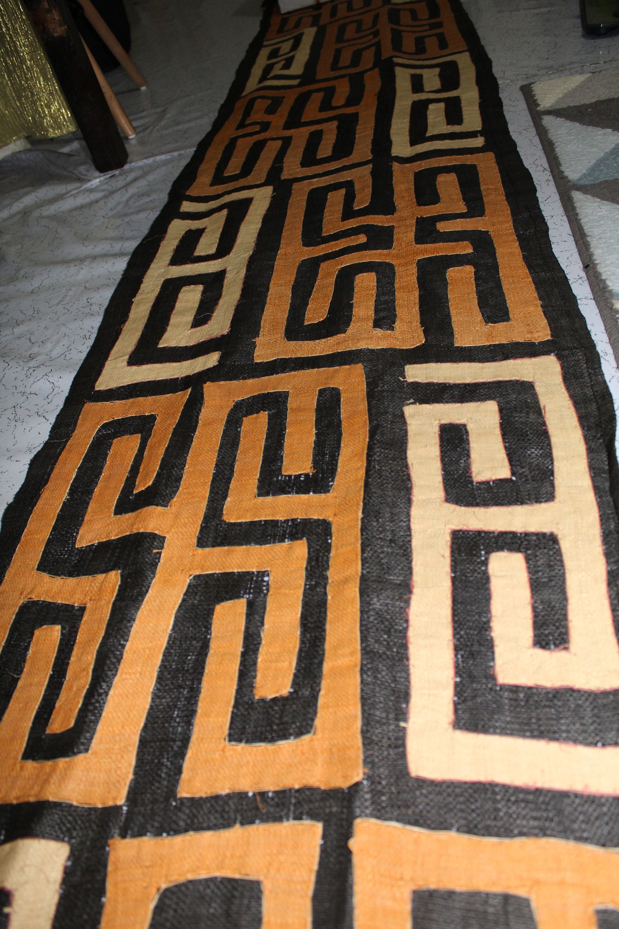 Bakuba Kuba Handwoven Tribal Raffia Art Textile from Congo | Etsy