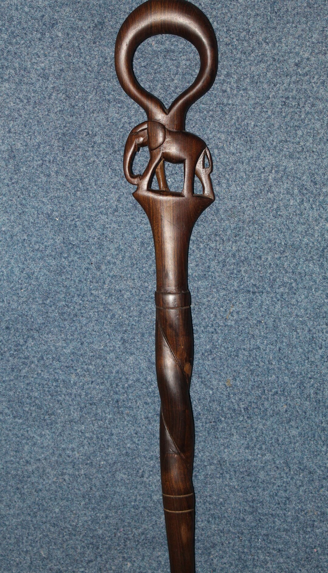 African Hand-carved Walking Stick/walking Cane/ Decorated Decorative ...