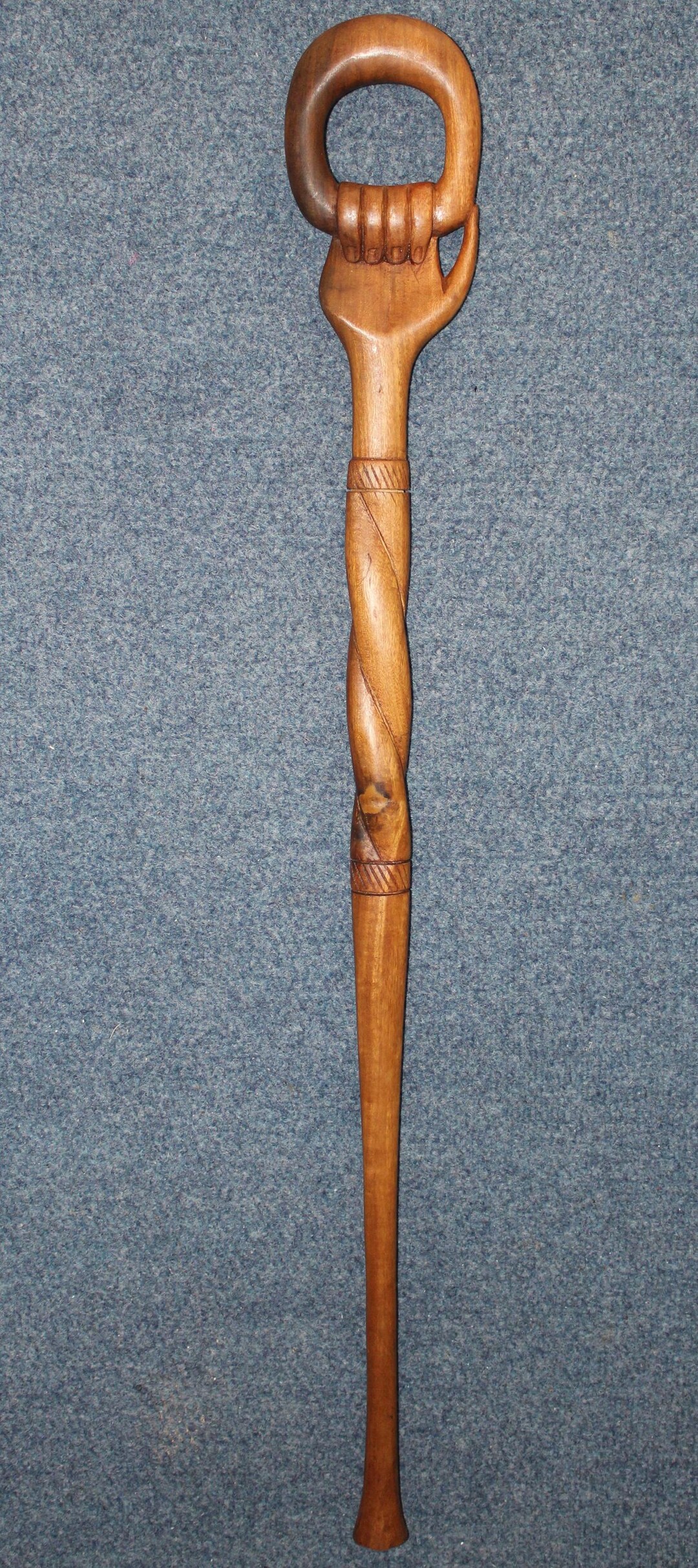 African Hand-carved Walking Stick/walking Cane/ Decorated Decorative ...