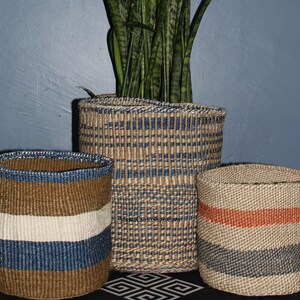 3 Kiondo Baskets Natural Storage, Decor Kiondo African Baskets decor ...